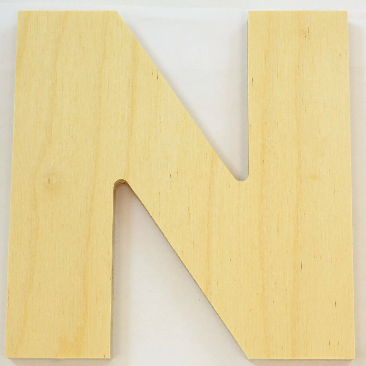Package of 1, 10 Inch X 3/4" Thickness Baltic Birch Wood Letter N in ...