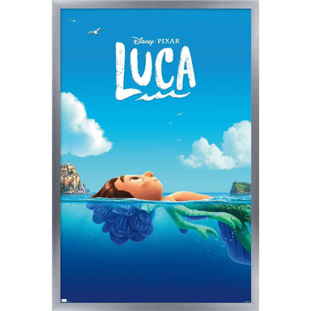 Disney Pixar Luca - Teaser Wall Poster, 14.725" x 22.375", Framed ...
