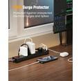SUPERDANNY Long Electronic Surge Protector Power Strip, 4 USB Ports & 6 ...