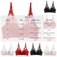 BRGZLK Lace Bralette for Women Trendy Lace Trim Triangle Cup Mesh ...
