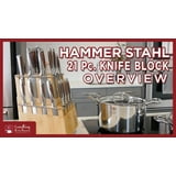 Hammer Stahl Cutlery Classic Collection 21-Piece Knife Block Set ...