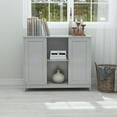 Grey Kitchen Pantry, Modern Wooden Small Credenza Sideboard Coffee ...