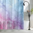 Blue Purple Pink Shower Curtains for Bathroom, Marble Texture Fantasy ...