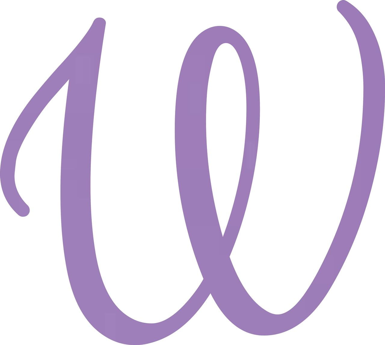 Acrylic Letter W Script, 3'' Tall Lavender Alphabet Craft, Color ...