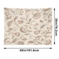GooTPa Elegant Scroll Floral Beige Pattern Polyester Wall Tapestry Anti ...