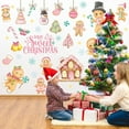 9 Sheets Christmas Wall Stickers Watercolor Pink Gingerbread Man House ...