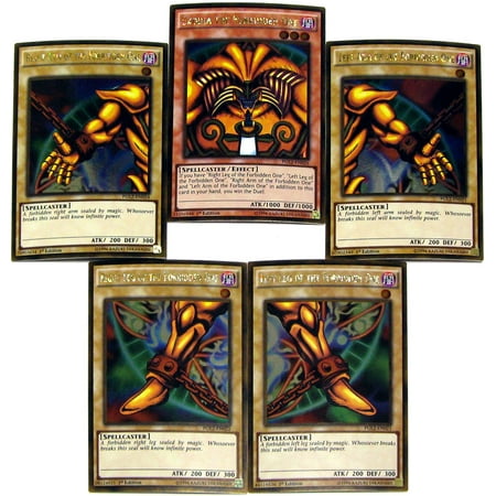 Set of all 5 Parts of Exodia the Forbidden One Single Cards Yu-Gi-Oh - Walmart.com