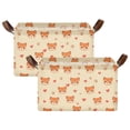 Red Panda Pattern Collapsible Storage Bin Open Home Shelf Basket Water ...