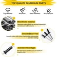 RRFDWQ-400PCS Black Pop Rivets Assortment Kit, 8 SAE Sizes Aluminum ...