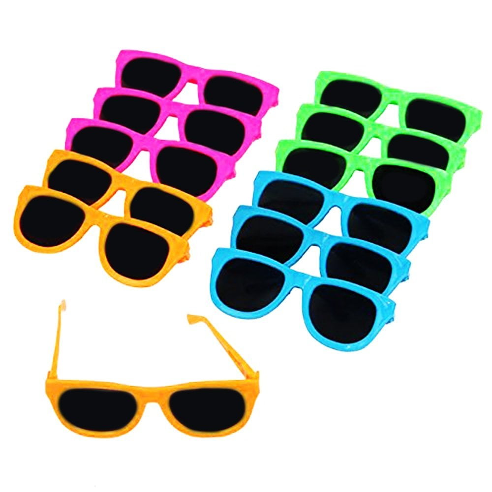 Dazzling Toys Neon Colored Party Sunglasses-12 (D231) - Walmart.com ...