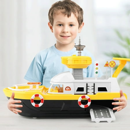 Kids Toys Simulation Track Inertia Boat Music Track Model Ship Crash ...