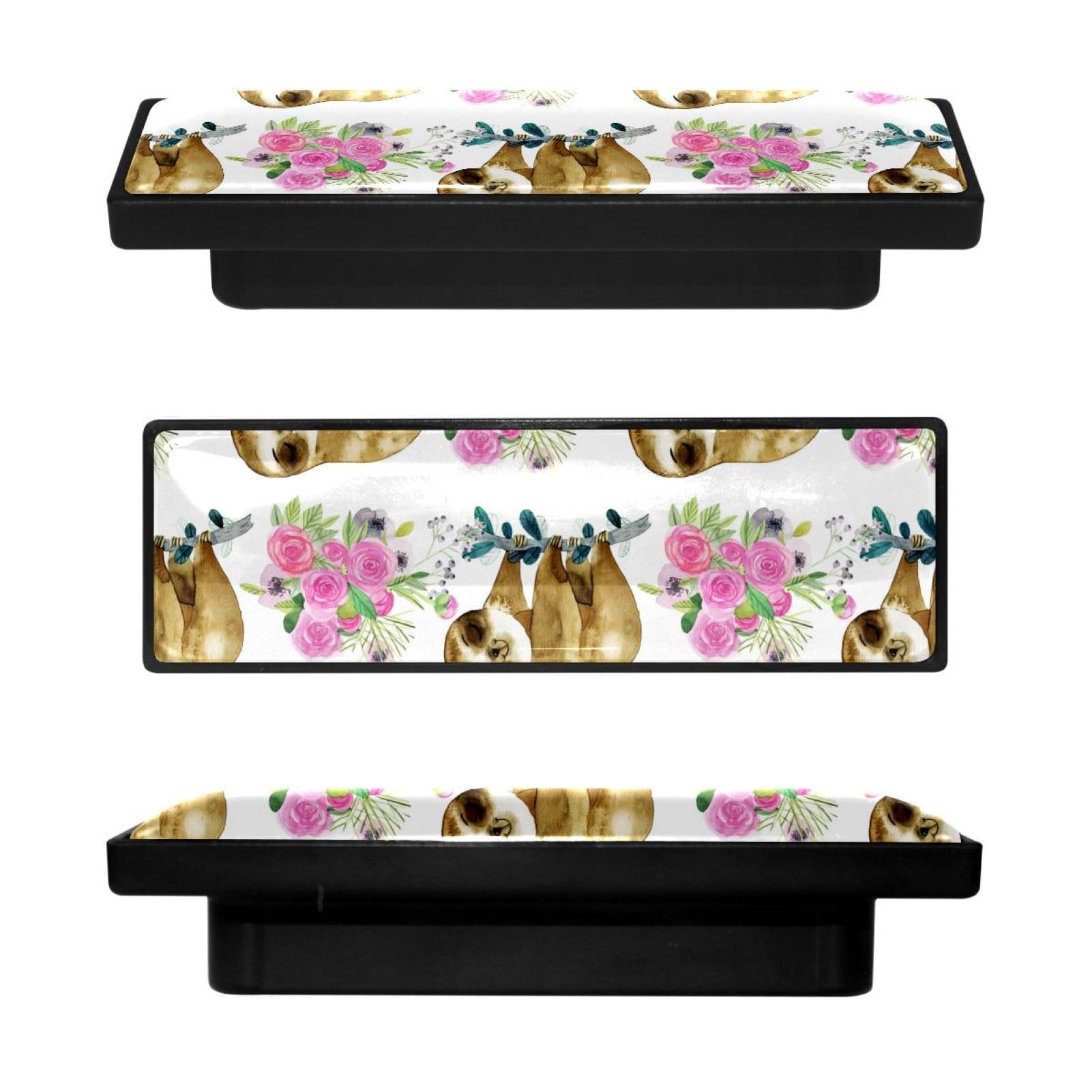 4 Pcs Rectangle Cabinet Handle Cupboard Knob Drawer Pulls Handle Sloth ...