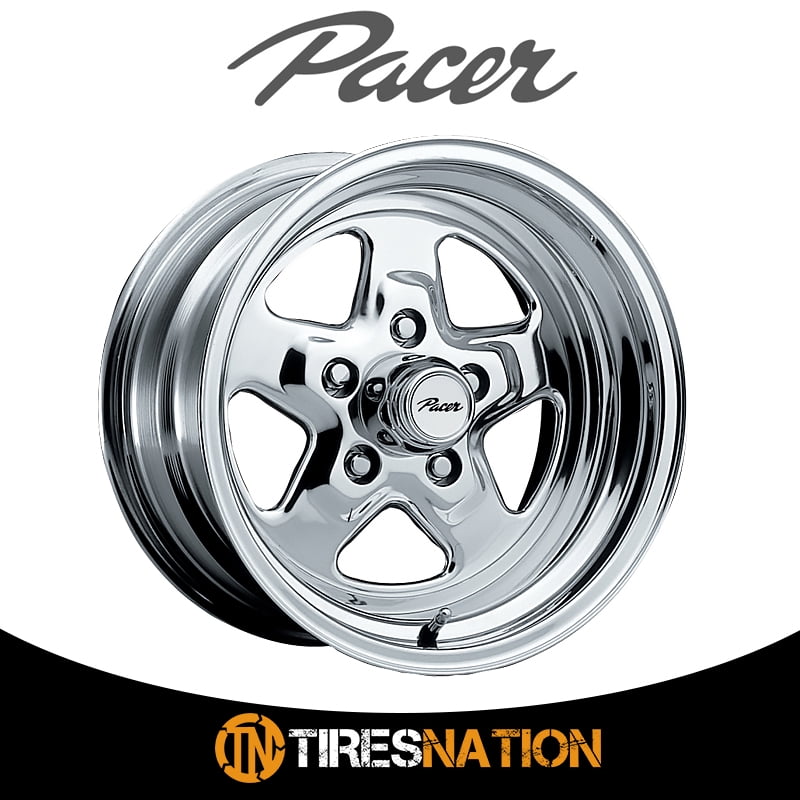 15x8 Pacer 521P Dragstar Polished Wheel 5x4.75 (0mm) - Walmart.com