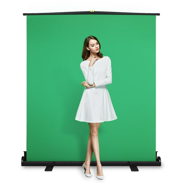 BaytoCare Large Folding Telescopic Pull Green Background Screen ...