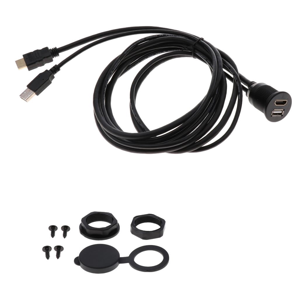 USB2.0 a USB2.0 AUX Adaptador Cable Coche Barco Montaje en tablero de ...
