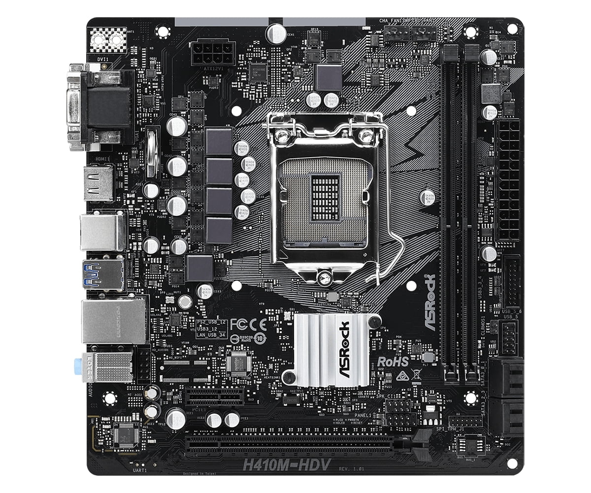 Asrock Intel H410 LGA 1200 Micro ATX DDR4-SDRAM Motherboard - Walmart.com
