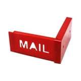 JSP Manufacturing Plastic Red Mailbox Flag, Front Mount, Durable Mail ...