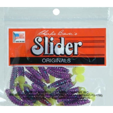 Slider Crappie/Panfish Grub Lure, 1-1/2-Inch, June Bug/Chartreuse Multi ...