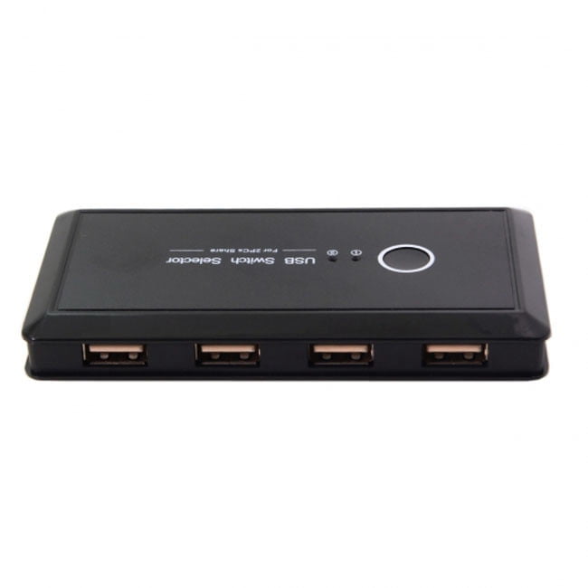 JSER KVM USB 2.0 Switch Selector 2 Port PCs Sharing 4 Devices for ...