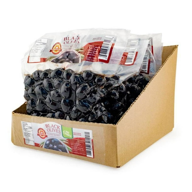 Premium Black Olives - Vacuum Packed, 6 x 500g | 17.63oz (6-Pack ...