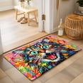 Color Cat Washable Area Rug 2 x 3 ft Graffiti Animal Modern Art Pink ...