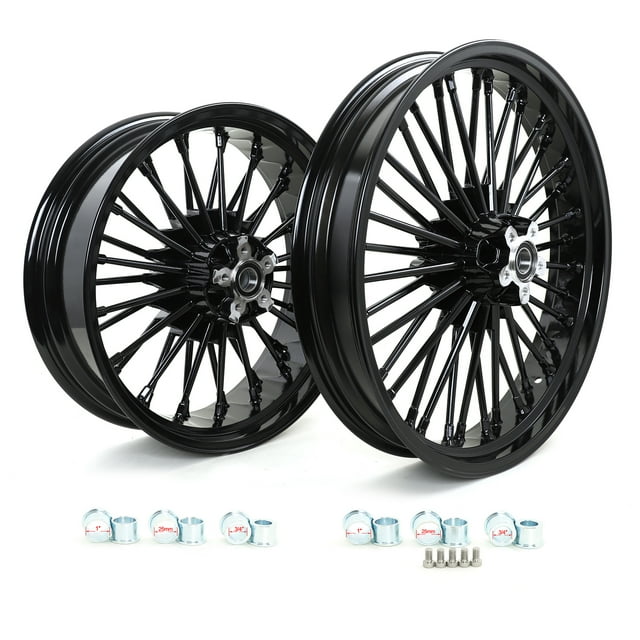21x3.5 18x5.5 Fat Spoke Wheels Rim for Harley Dyna Wide Glide FXDWG ...
