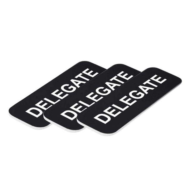 Delegate 1 x 3" Name Tag/Badge, Black, (3 Pack) - Walmart.com