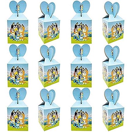 12pcs Bluey Candy box，Birthday party Boxes，Children's Birthday Party ...