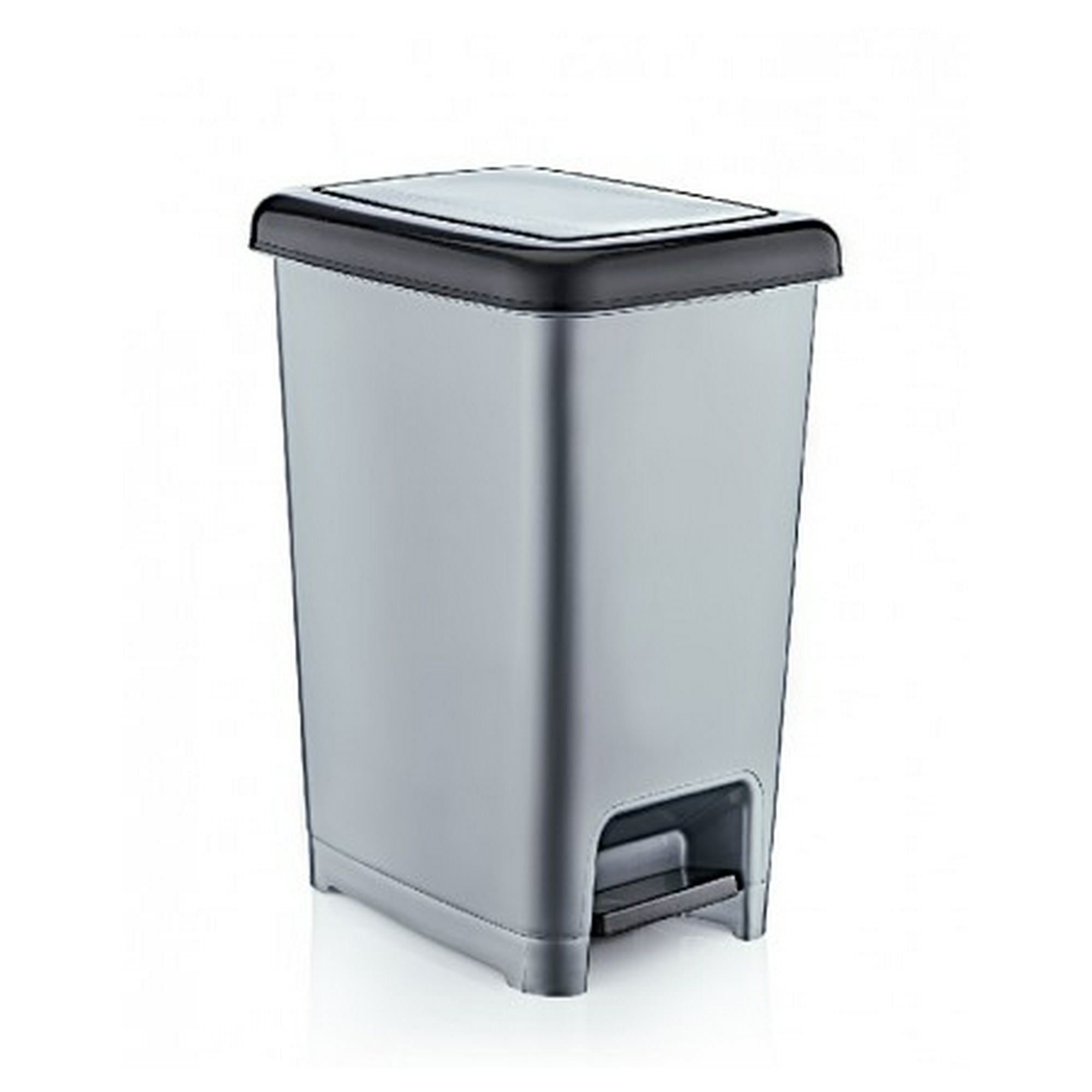Click here for Superio Slim Pedal Trash Can  26 Qt. (Grey) prices
