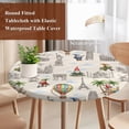 Cartoon Gnomes Round Tablecloth 36-44 Inch Round Fitted Table Cloth ...