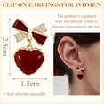 Clip On Earrings for Women Hypoallergenic Bow Clip Earrings for Non ...