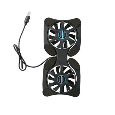 Laptop Cooling Pad, Portable Folding USB Dual Fan Cooler, Black ...