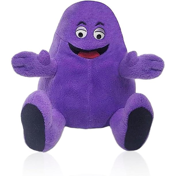 Grimace Shake Yellow Hat Plush Toy Plushie Stuffed Animal Toy Game Doll ...