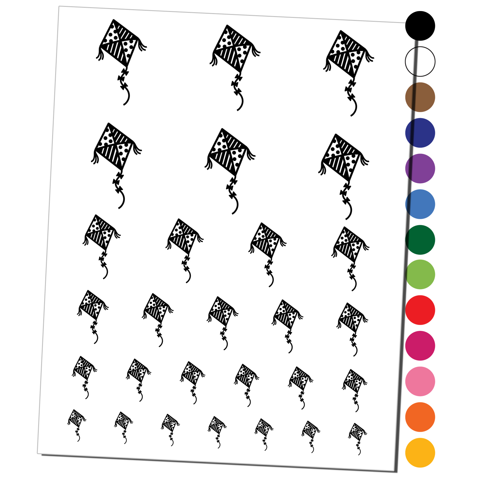 Kite Flying Water Resistant Temporary Tattoo Set Fake Body Art ...