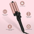 Lura Ceramic 3 Barrel Curling Iron 1 Inch Hair Waver, Adjustable Temperature, Dual Voltage ...