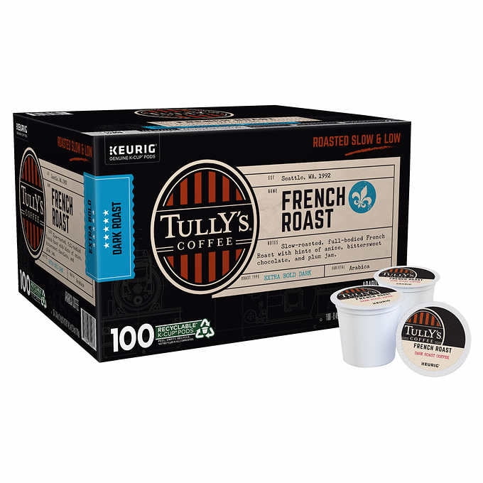 Tullys Coffee French Roast K-Cups Pods, 100-Count - Walmart.com
