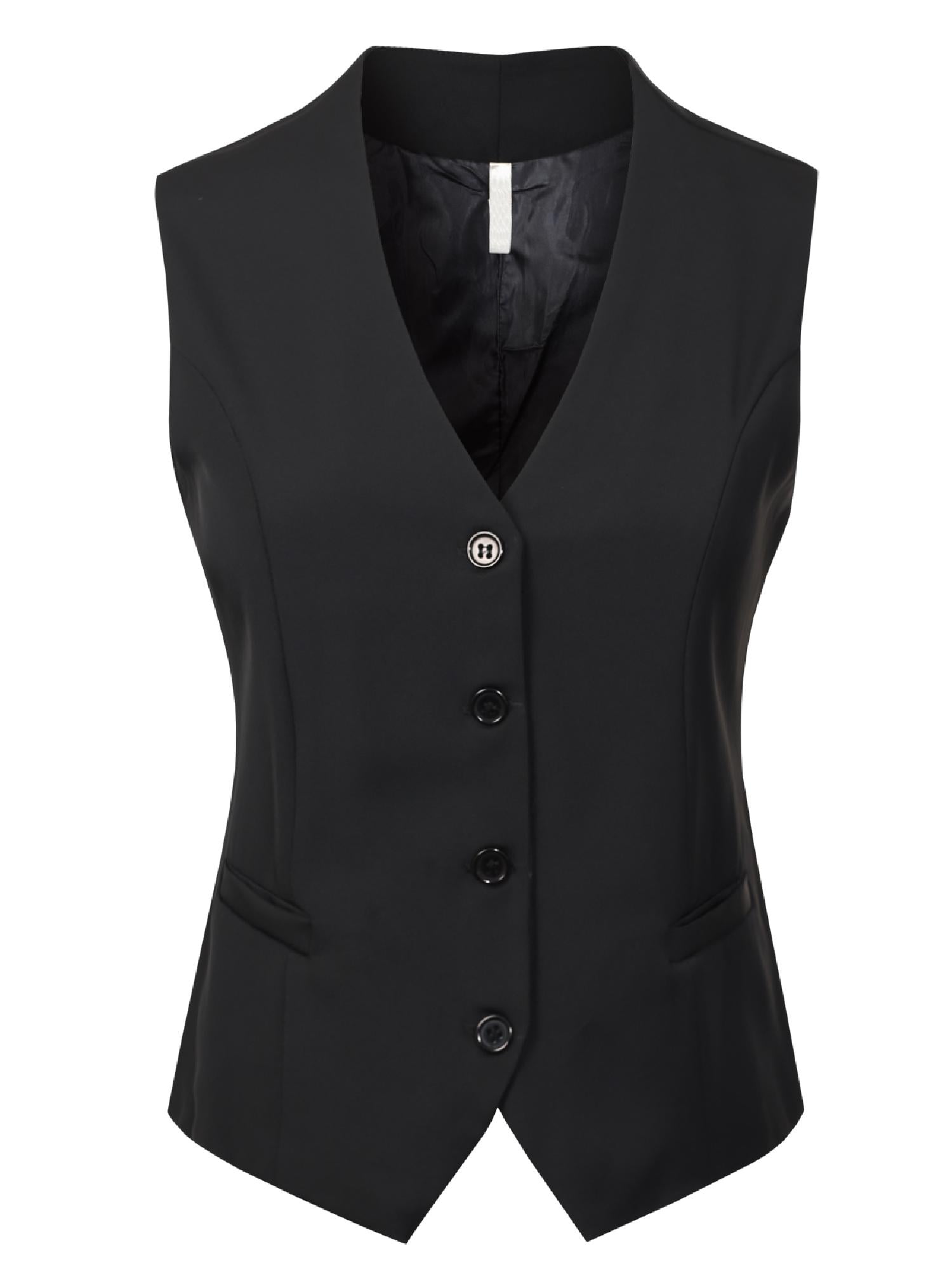 MixMatchy Women's Fully Lined 4 Button V-Neck Economy Dressy MixMatchy Women's Fully Lined 4 Button V-Neck Economy Dressy