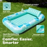 SLOOSH Inflatable Tanning Pool Lounger Float, 70x46 Inches Water Raft ...