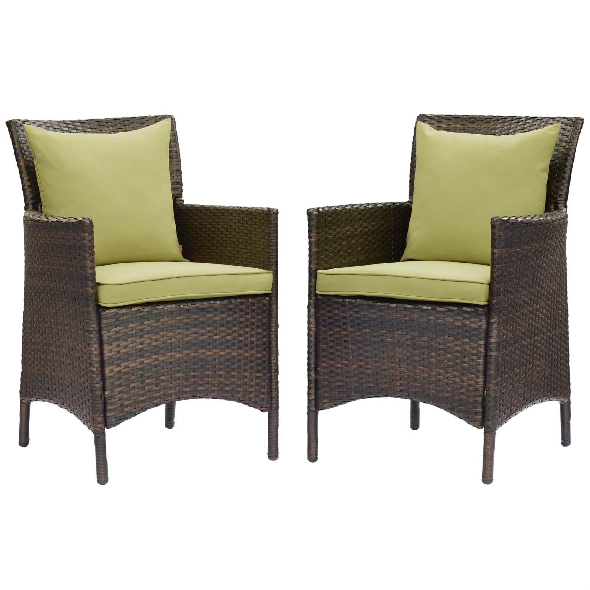 Ergode Conduit Outdoor Patio Wicker Rattan Dining Armchair Set of 2 ...