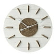 Camila White Jute Rope Shiplap Wood Round Wall Clock - Walmart.com