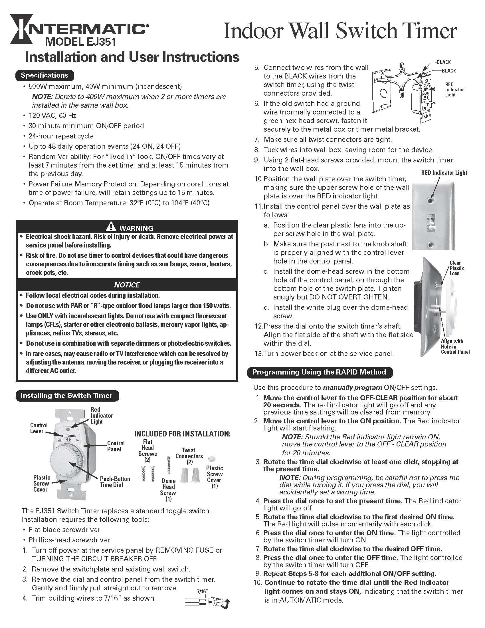 How To Program Intermatic Light Switch Timer Shelly Lighting