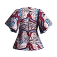 BAZINRICHE Women Kente Ankara Print Blouse African Loose Tunic Tops ...