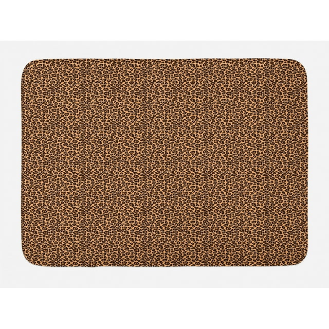 Leopard Print Bath Mat, Leopard Texture Illustration Exotic African ...