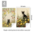 A black cat sitting in a field of flowers and lemonspaÃ±os de cocina4 ...
