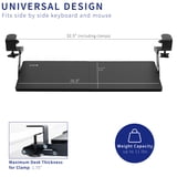 VIVO Black Adjustable Sliding & Retractable Computer Mouse & Keyboard ...