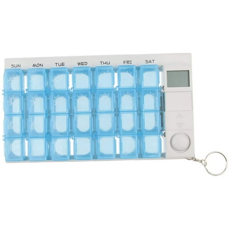 28 Grids Electronic 7 Day Weekly Medicine Container Case - Alarm Timer ...