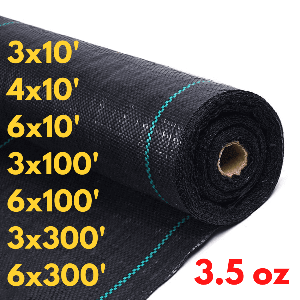 JM Gardens, 6 ft x 10 ft Weed Barrier, Black Landscape Fabric, Weed ...