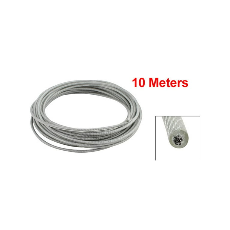 Uxcell 4mm Vinyl Coated 16 Meter Uxcell 4mm Vinyl Coated Wire Rope - 16 ...