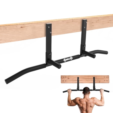 Wall Mountable Multifunctional Pull Up Bar, Dip Station for Indoor ...