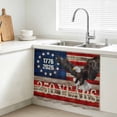 Anniversary USA Flag Small Cabinet Curtains 11"W x 13"L, American Eagle ...